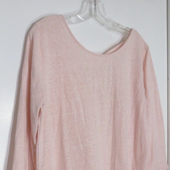 J. Crew | Tops | J Crew Blush Pink Essential 34 Sleeve Tie Vback ...